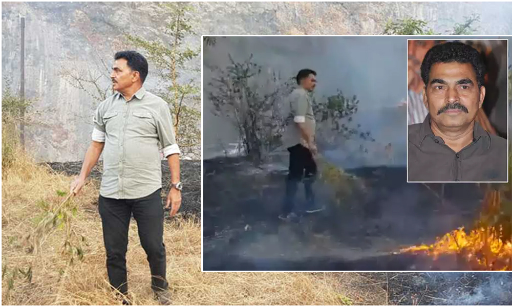 రియల్ హీరో : అడవిలో మంటలు అర్పిన సాయాజీ షిండే | actor sayaji Shinde ...